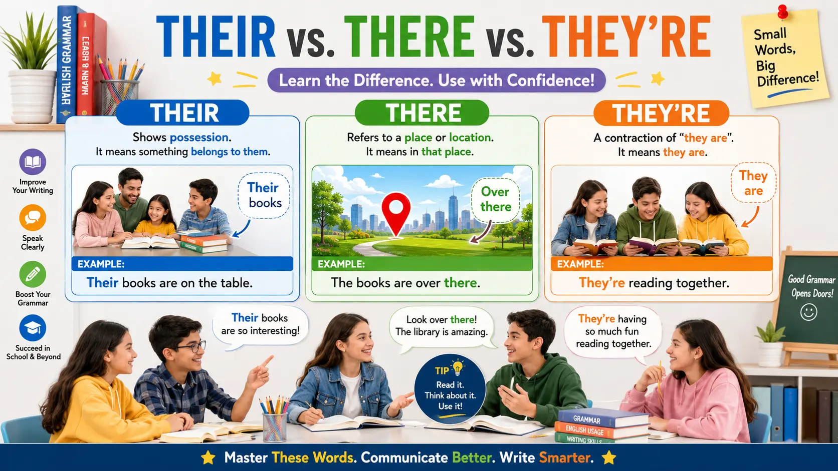 Their vs There vs They're: Easy Guide + Examples